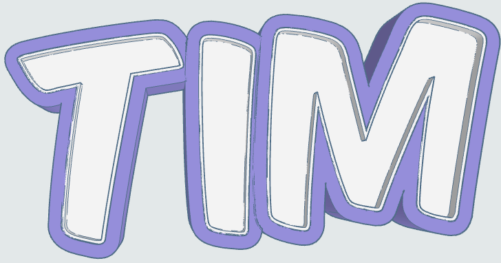 TIM LED- Namenslampe (Name lamp) by Tomsen | Download free STL model ...