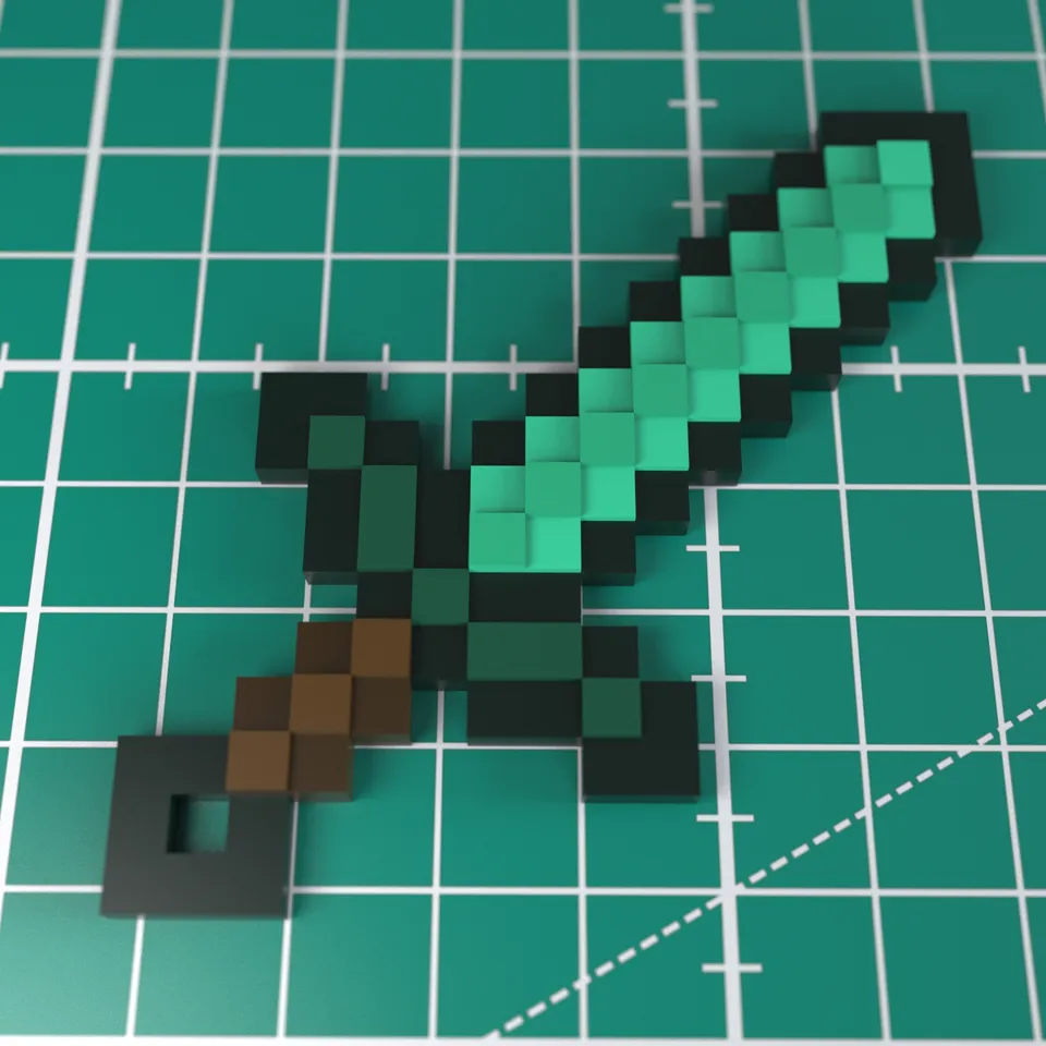Minecraft Sword Keychain by DAGStudio | Download free STL model ...