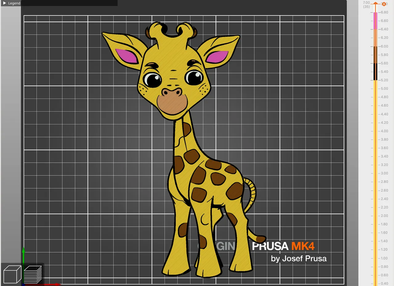 2D art - Giraffe by 3D|Nest | Download free STL model | Printables.com