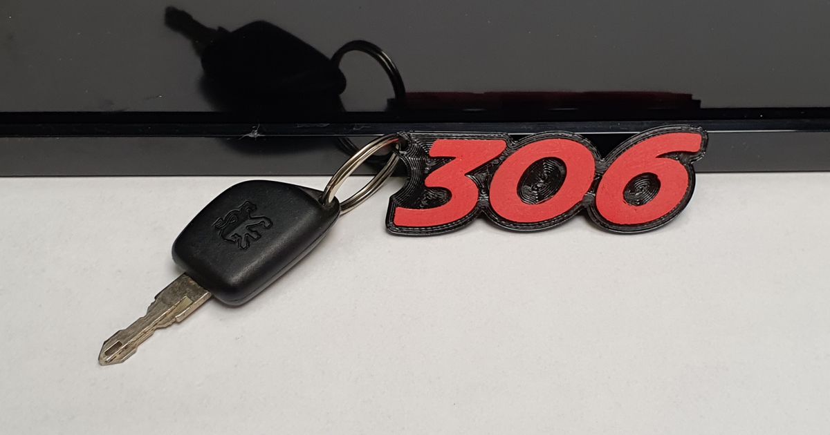 Peugeot 306 Keychain by NEO_CZ | Download free STL model | Printables.com