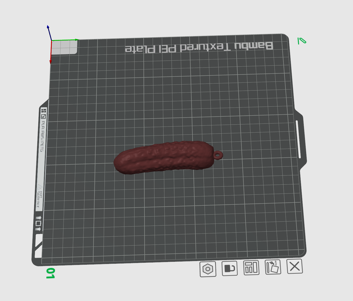 Simple Pickle with bail to be made as an ornament or even jewelry, or ...