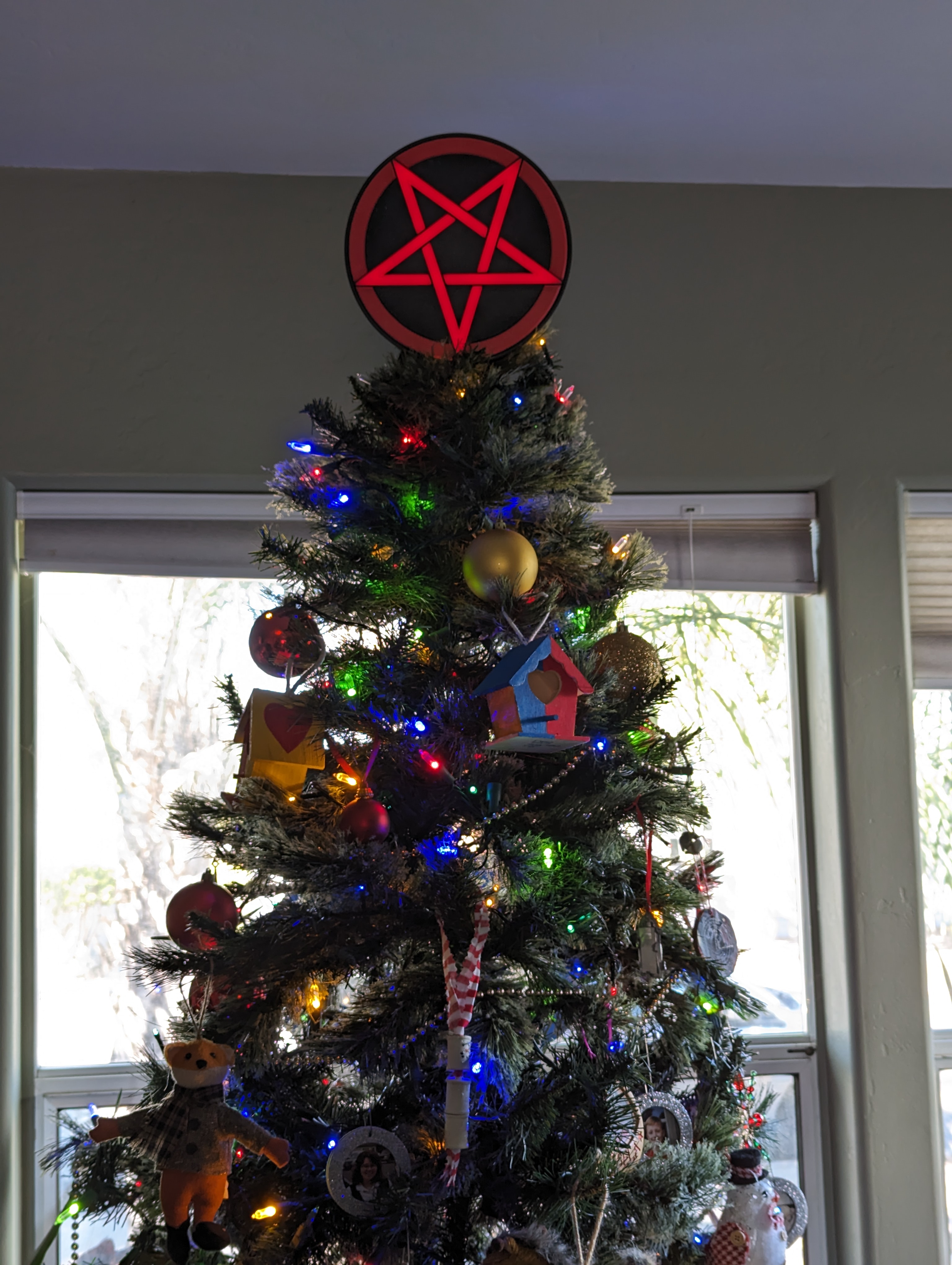 Light Up Pentagram with Tree Topper Attachment by Squeaky Robot ...
