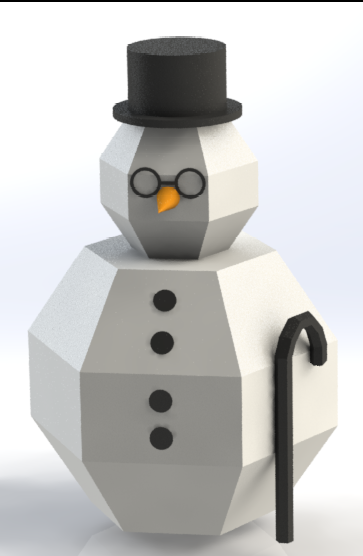 Low Poly Snowman by Daniel Vitanza | Download free STL model | Printables.com