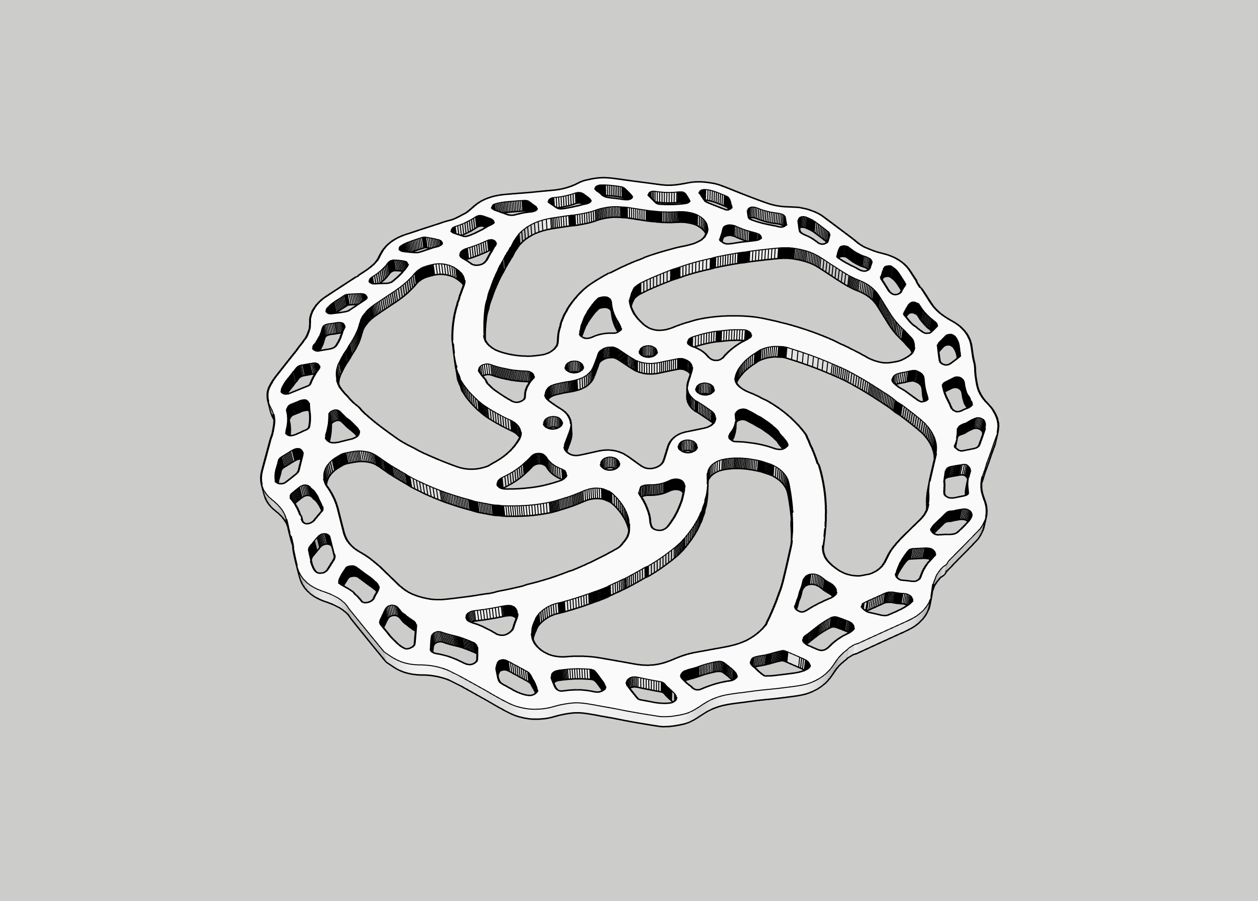 MTB Disc Brake Rotor (Galfer Wave) by vidision | Download free STL ...