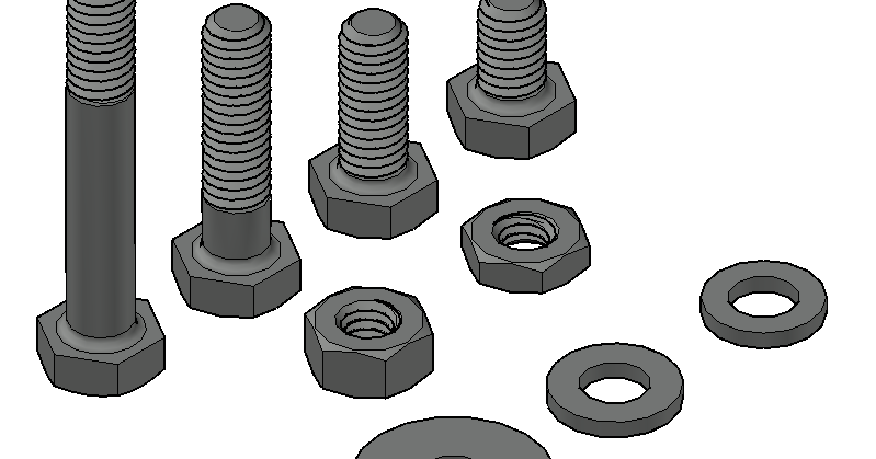Bolts, Nuts, Washers. Huge Base by ealux | Download free STL model ...