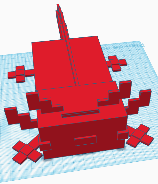 tirelire axolotl minecraft by Sébastien | Download free STL model ...
