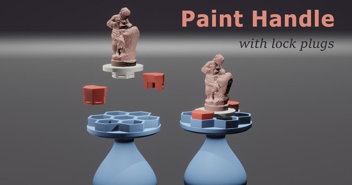 Paint handle for Modular paint system by Antoine | Download free STL ...