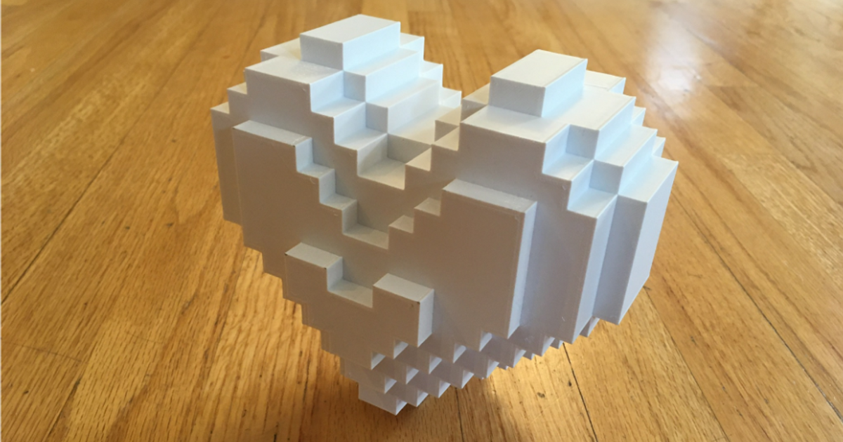 Blocky Heart by gfellows | Download free STL model | Printables.com