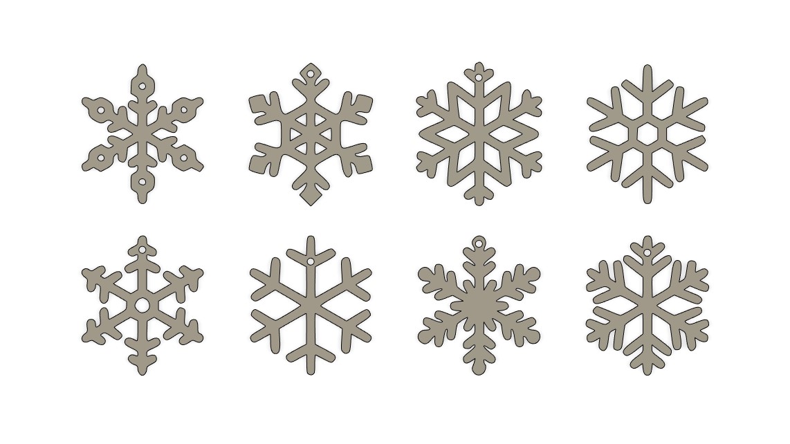 13 types Snowflake collection by Souky1122 | Download free STL model ...