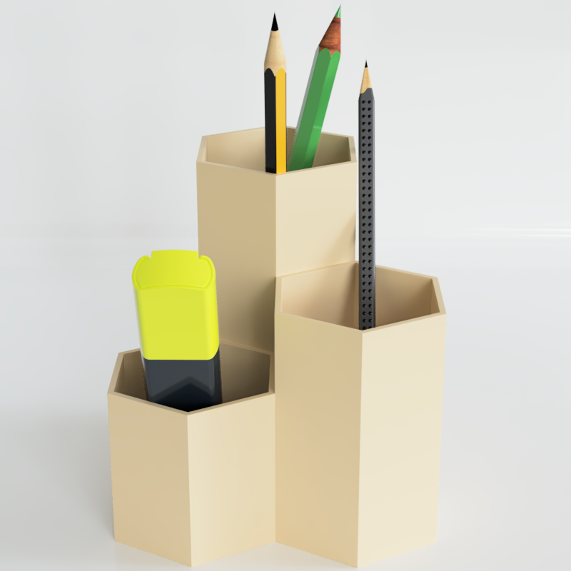 Hexagonal Pencil Holder by DAGStudio | Download free STL model ...