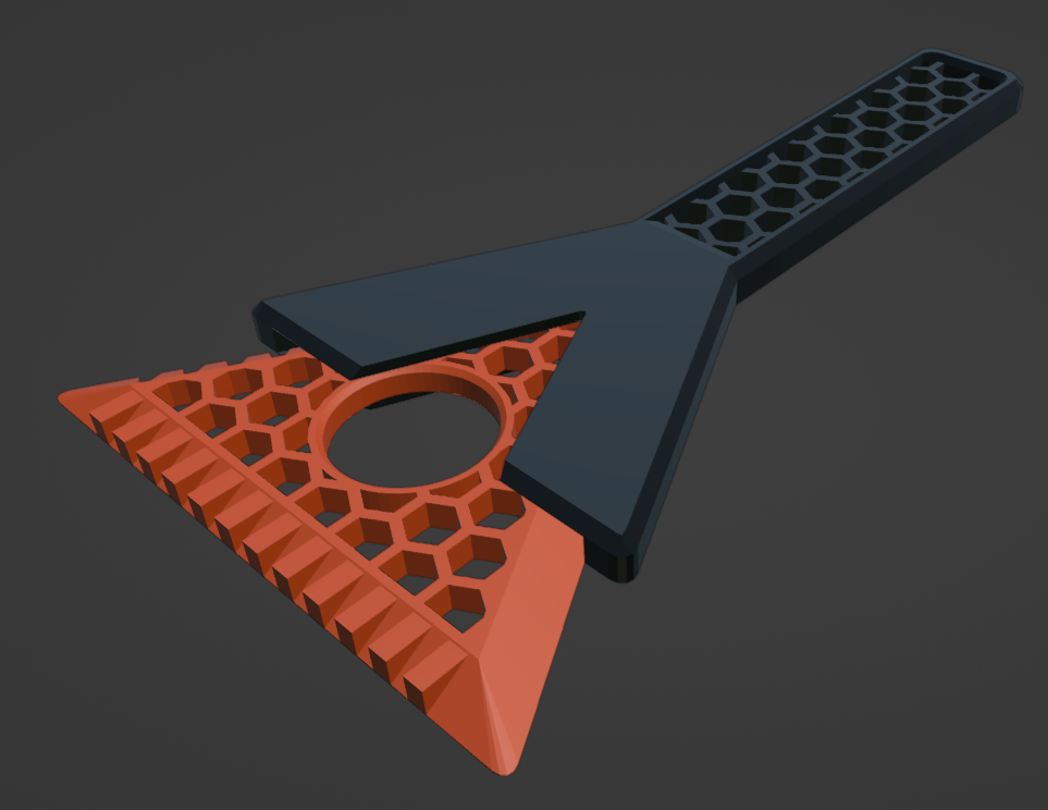Hex Ice Scraper by AndreaDev3D | Download free STL model | Printables.com