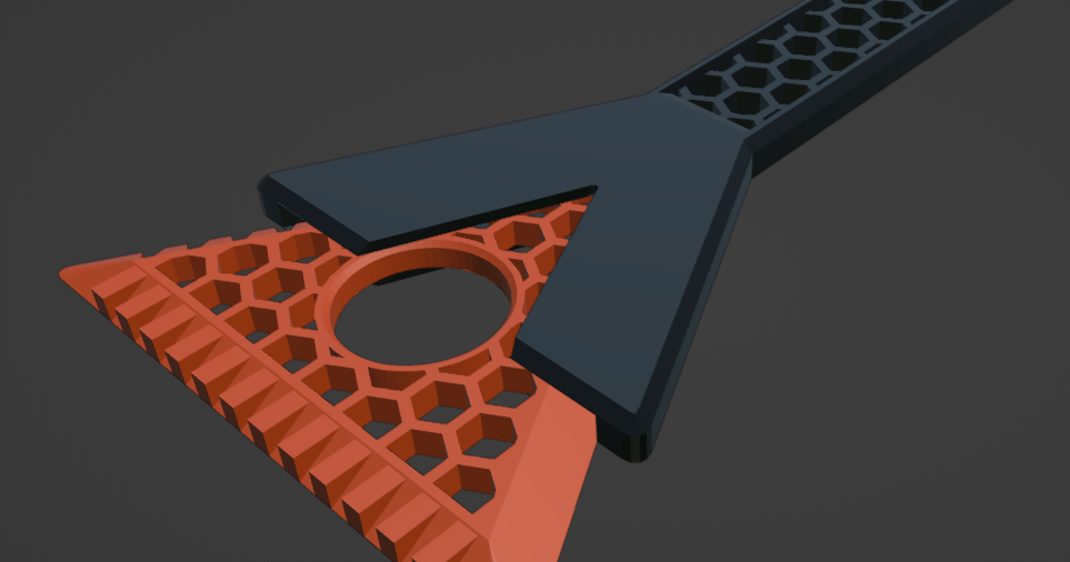 Hex Ice Scraper by AndreaDev3D | Download free STL model | Printables.com