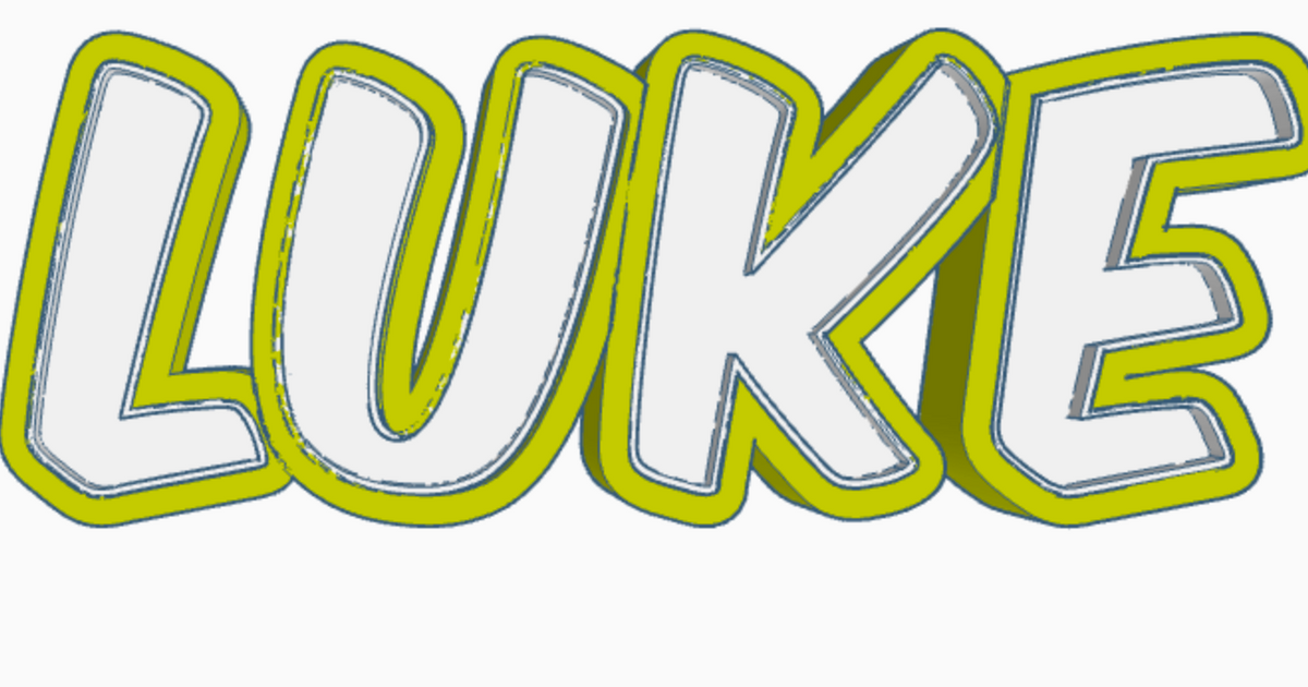 LUKE LED- Namenslampe (Name lamp) by Tomsen | Download free STL model ...