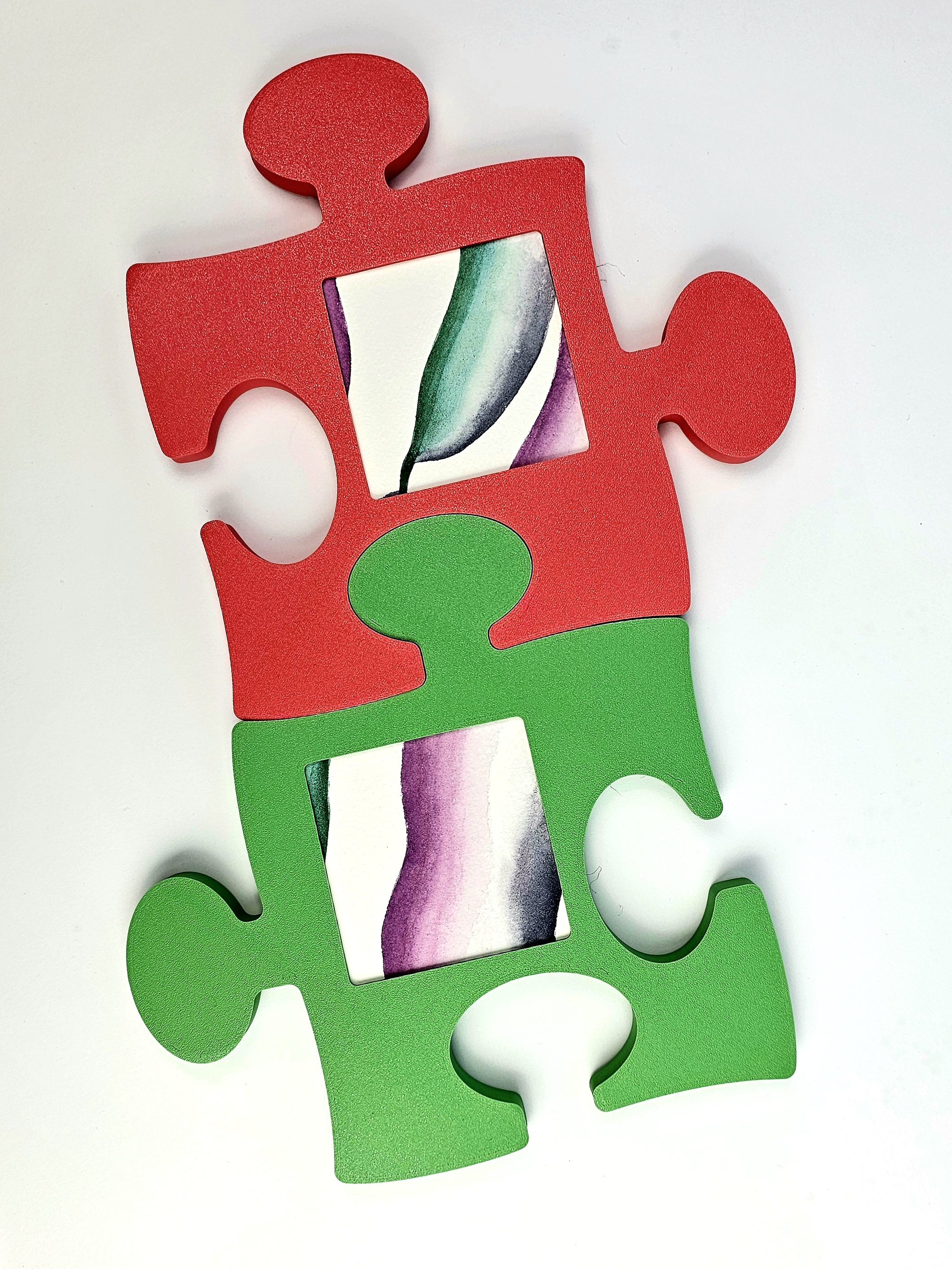 Puzzle Picture Frame Interlocking Silly Home Decor by CuriousCoon ...