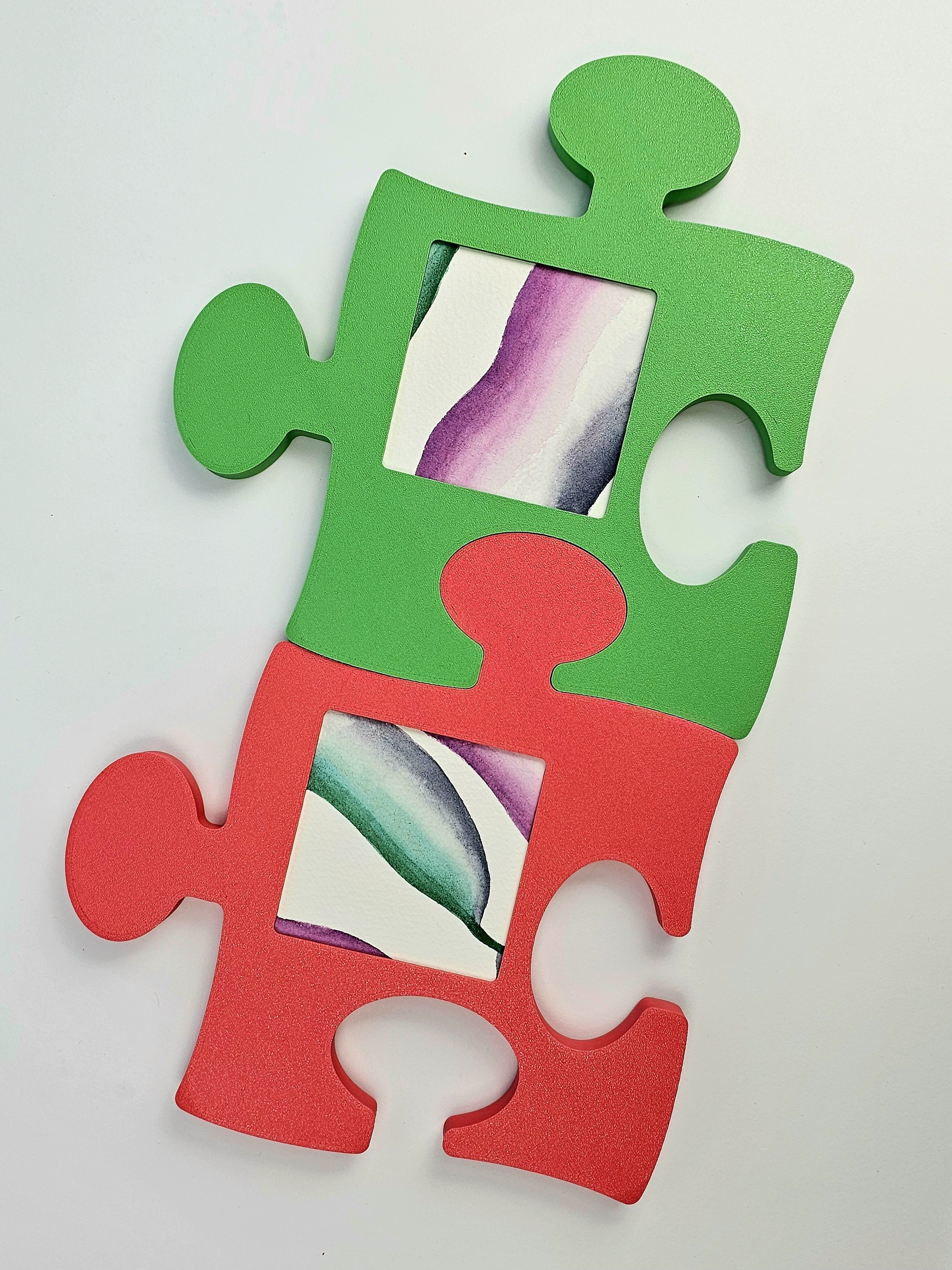 Puzzle Picture Frame Interlocking Silly Home Decor by CuriousCoon ...