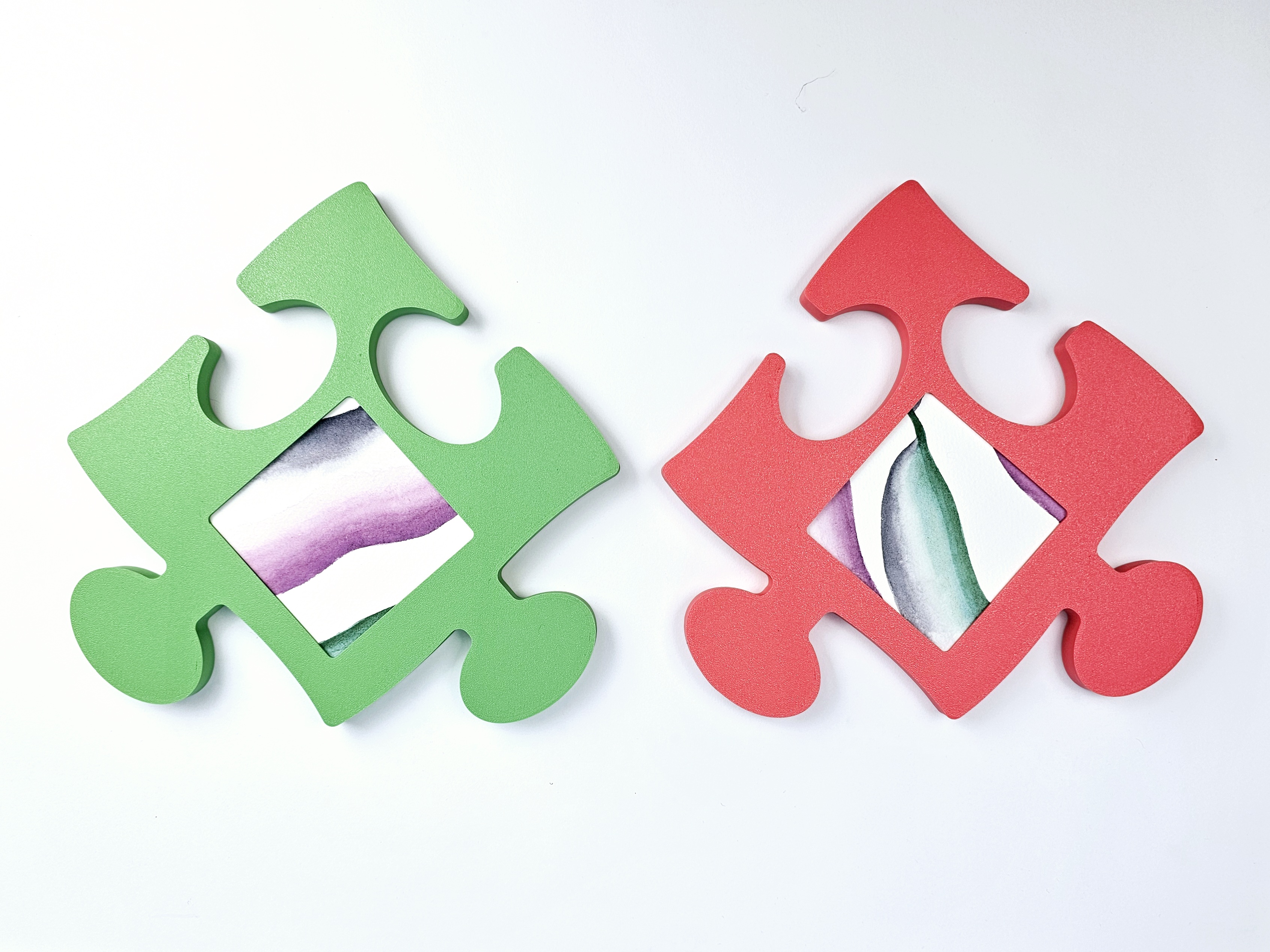 Puzzle Picture Frame Interlocking Silly Home Decor by CuriousCoon ...