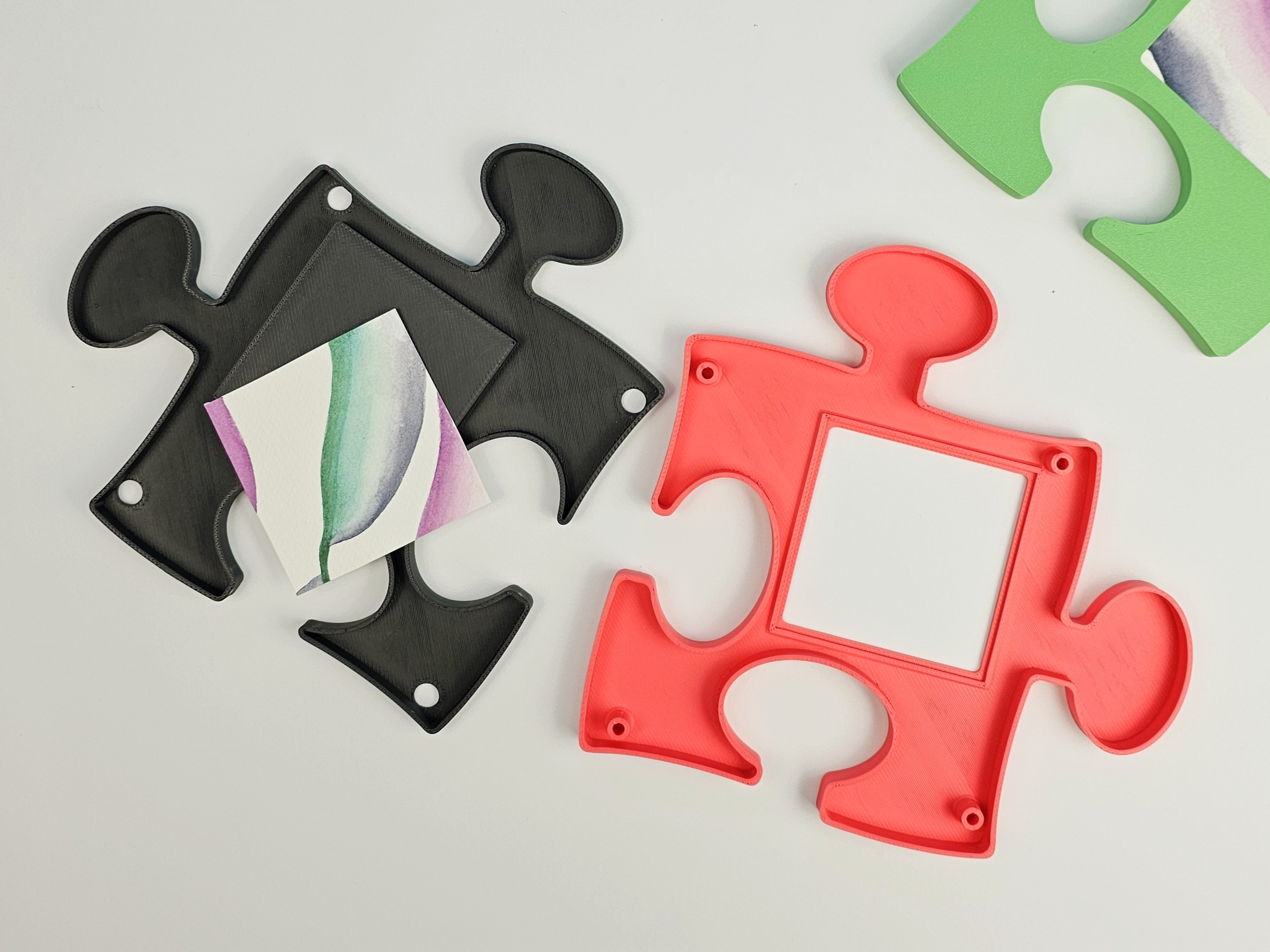 Puzzle Picture Frame Interlocking Silly Home Decor by CuriousCoon ...