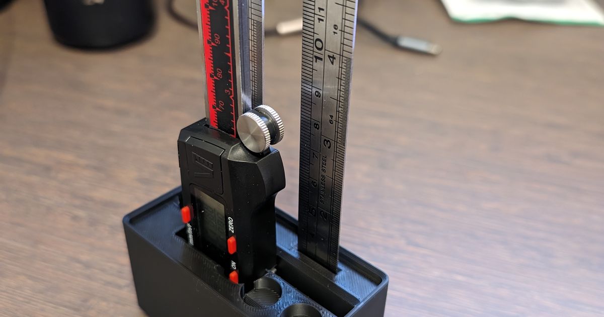 Ruler and Caliper Holder Gridfinity by Drunken1337 | Download free STL ...