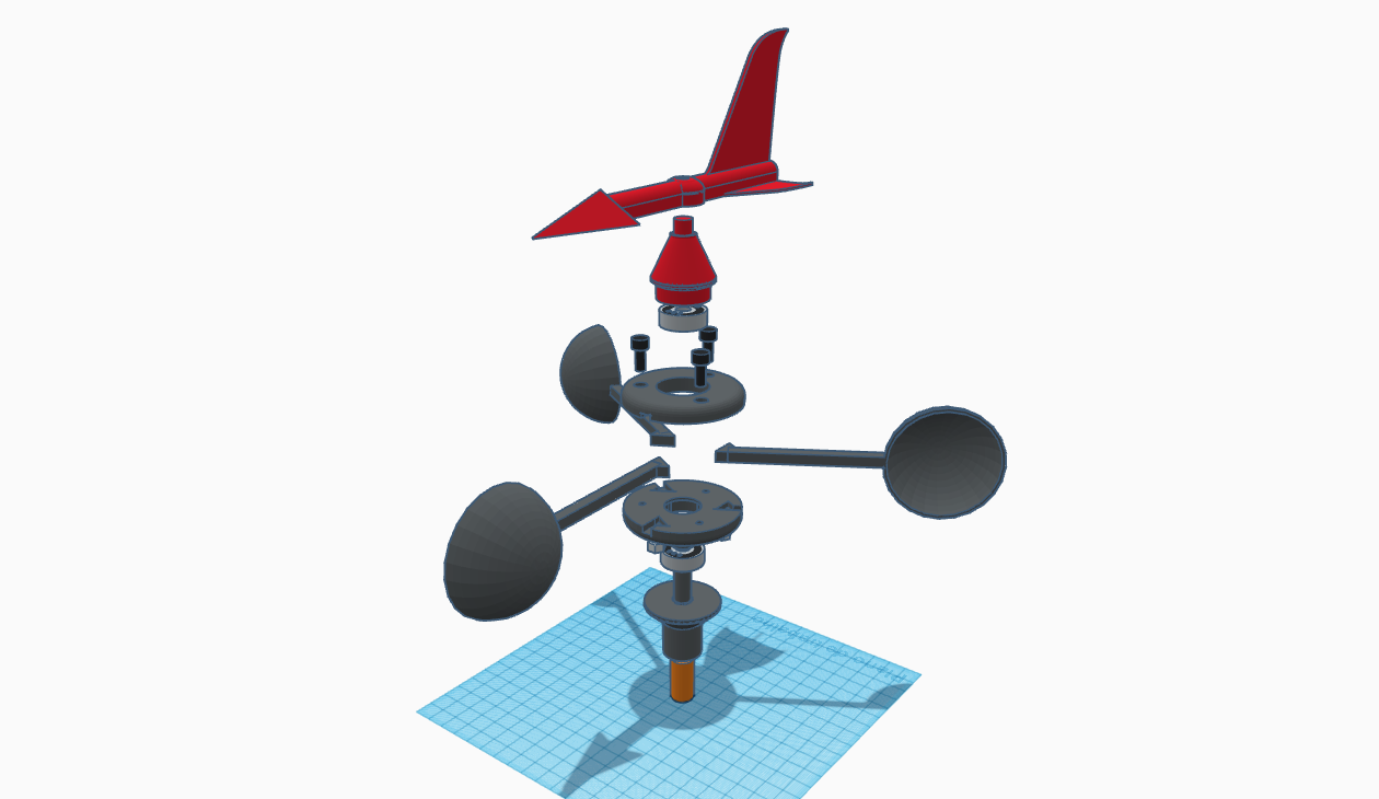 Anemometer with Wind Direction Indicator by Gabriel Barboza Marçal ...