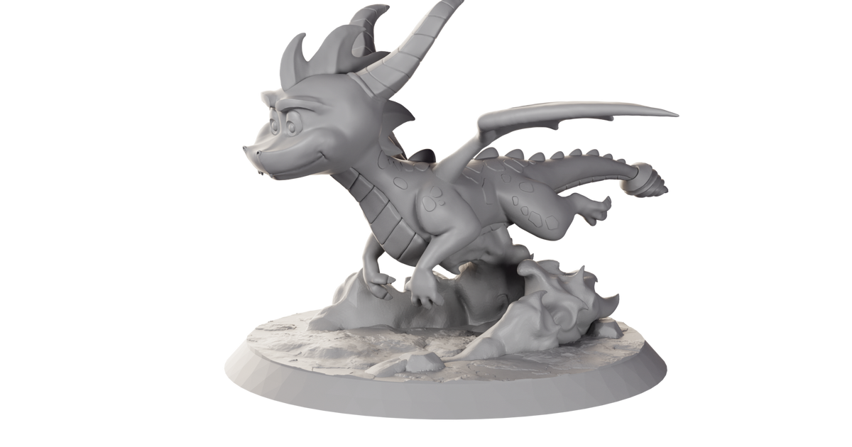 Spyro the dragon flying on clouds by Namiiria | Download free STL model ...