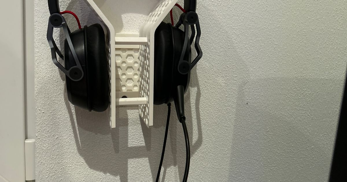 Headphone Wallmount Hex Design - Headset Wandhalter by Stefan T ...
