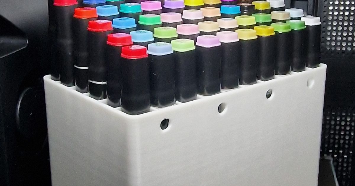 Promarker storage box with stepped pen height by PJB DESIGN | Download ...