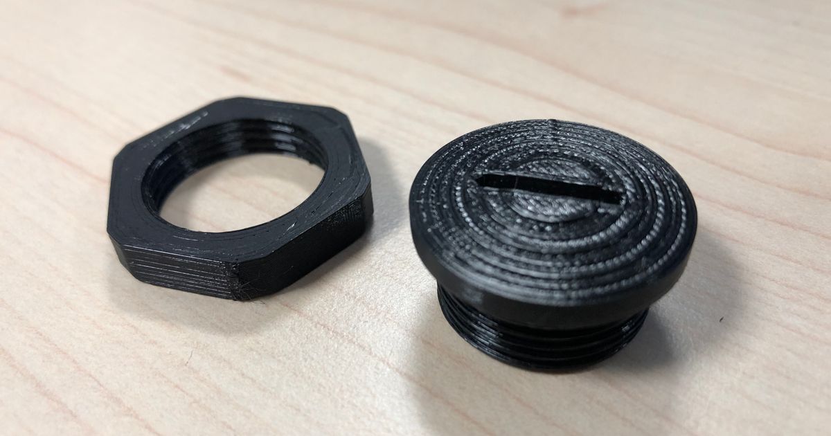 PG16 shutter cap with nut by Regis | Download free STL model ...