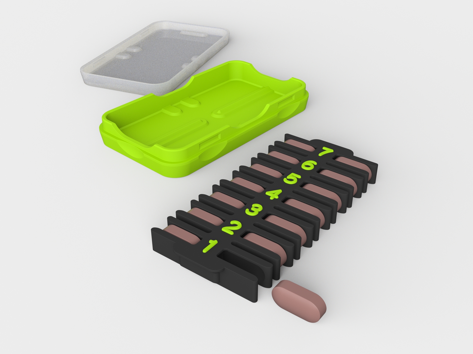 Pill Case with 7+7 Holder Insert by RePeteeMe | Download free STL model ...