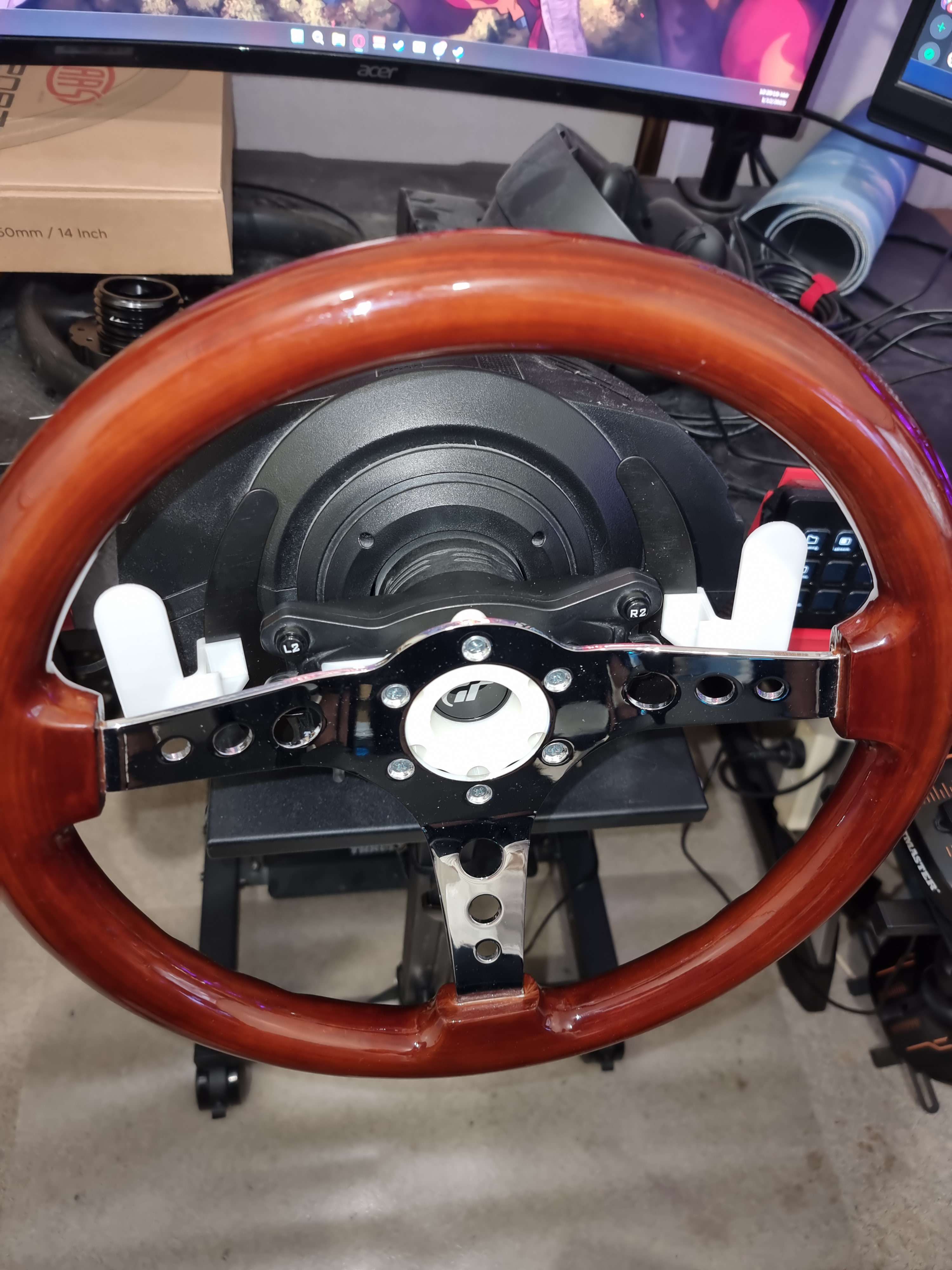 Thrustmaster T300 Wheel adaptor (with directional pad holder) + Paddle ...