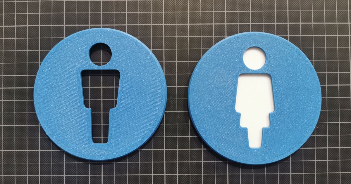 Toilet Sign by minimalillusion | Download free STL model | Printables.com