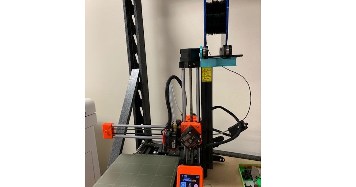Prusa Mini Spool Holder - sits on Z-Axis by breeden | Download free STL ...