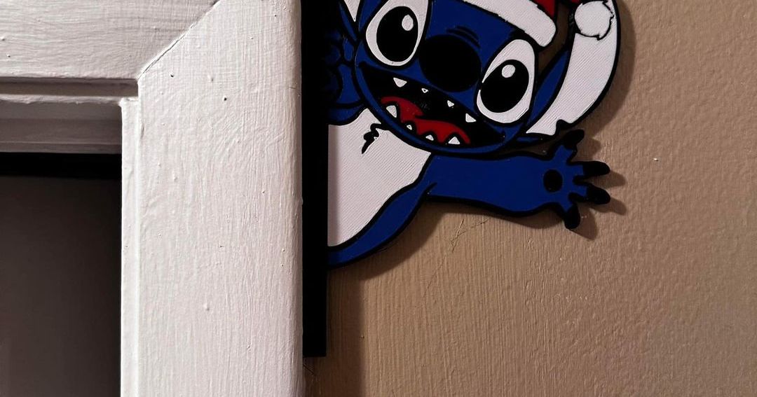 Stitch Christmas Doorhanger by Dutch | Download free STL model ...