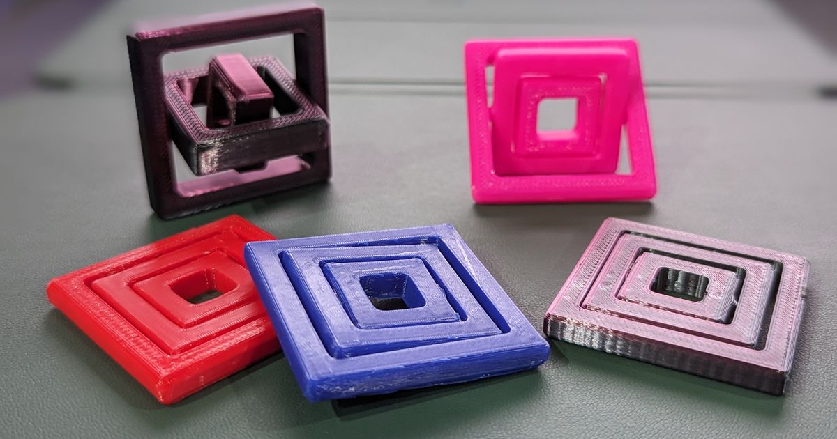 Rotating squares fidget toy by diademiemi | Download free STL model ...