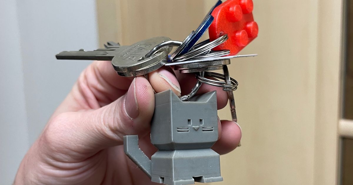 Keychain cute calicat by Souky1122 | Download free STL model ...