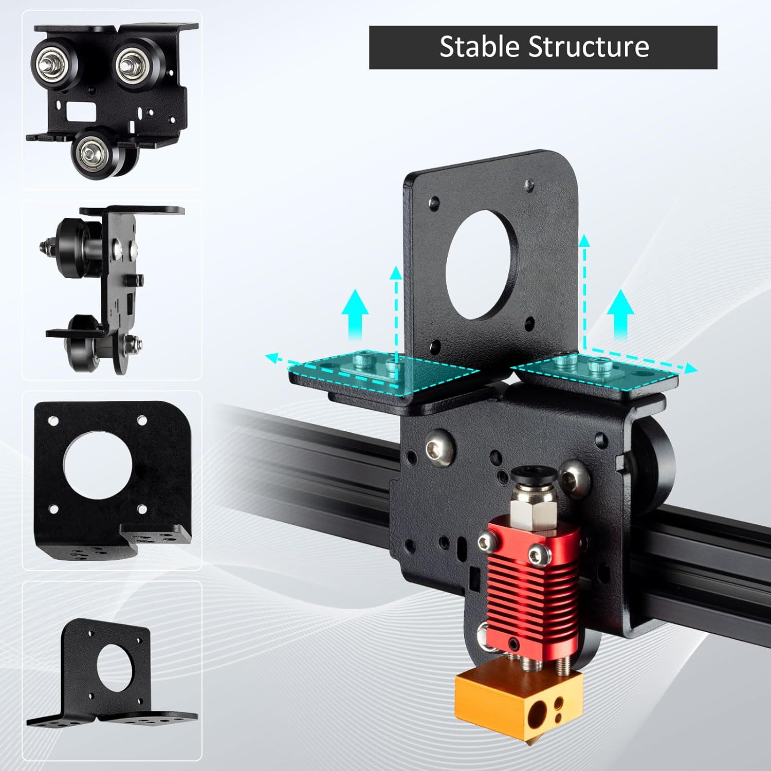 Dual 4020 hotend cover for UniTak3D Ender direct drive gantry ...
