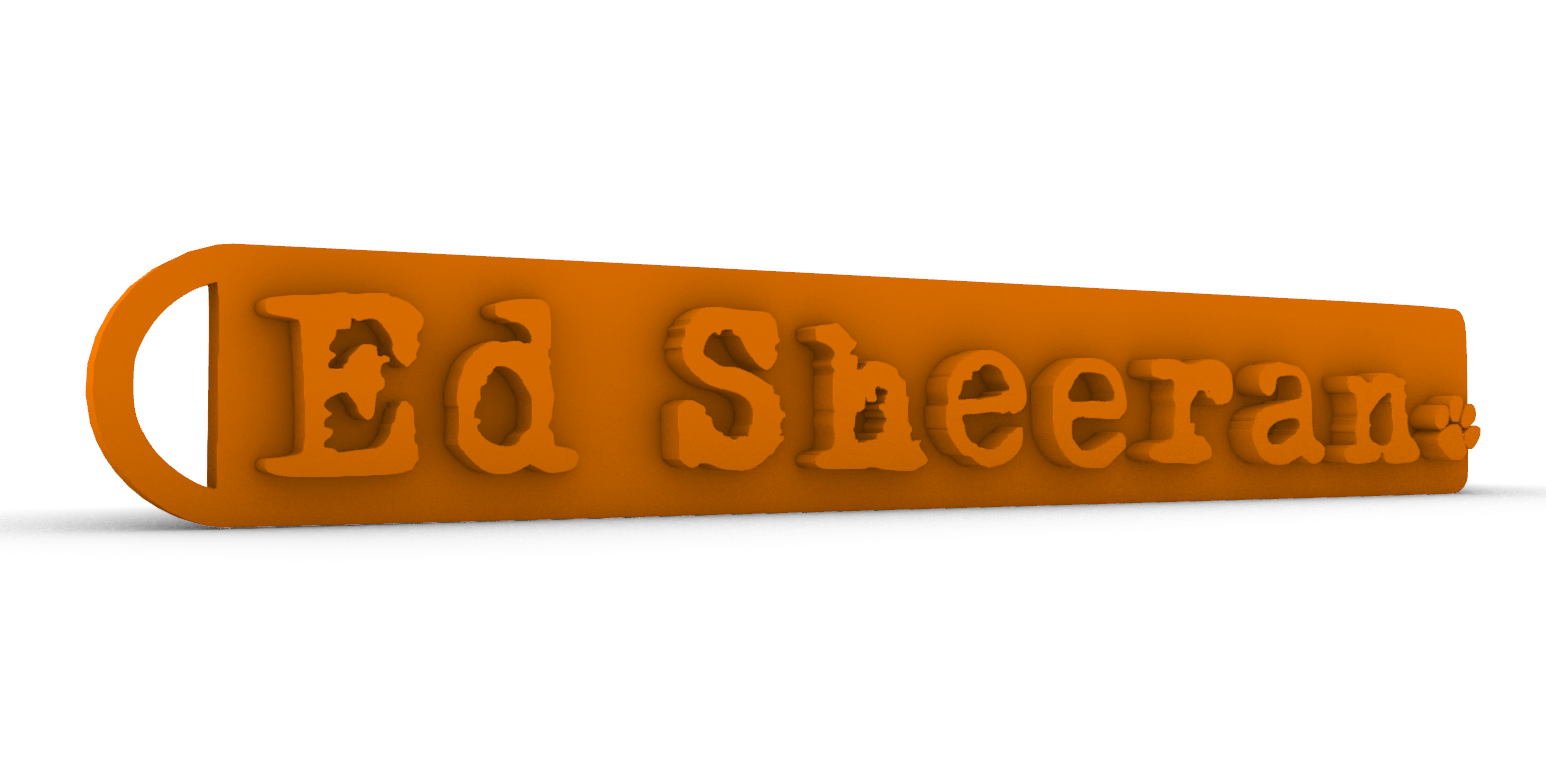 Ed Sheeran Keyring by Dark Project Works Pictures | Download free STL ...