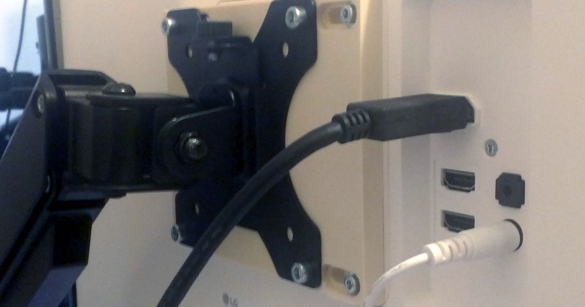 Vesa 100 offset mount by mihies | Download free STL model | Printables.com