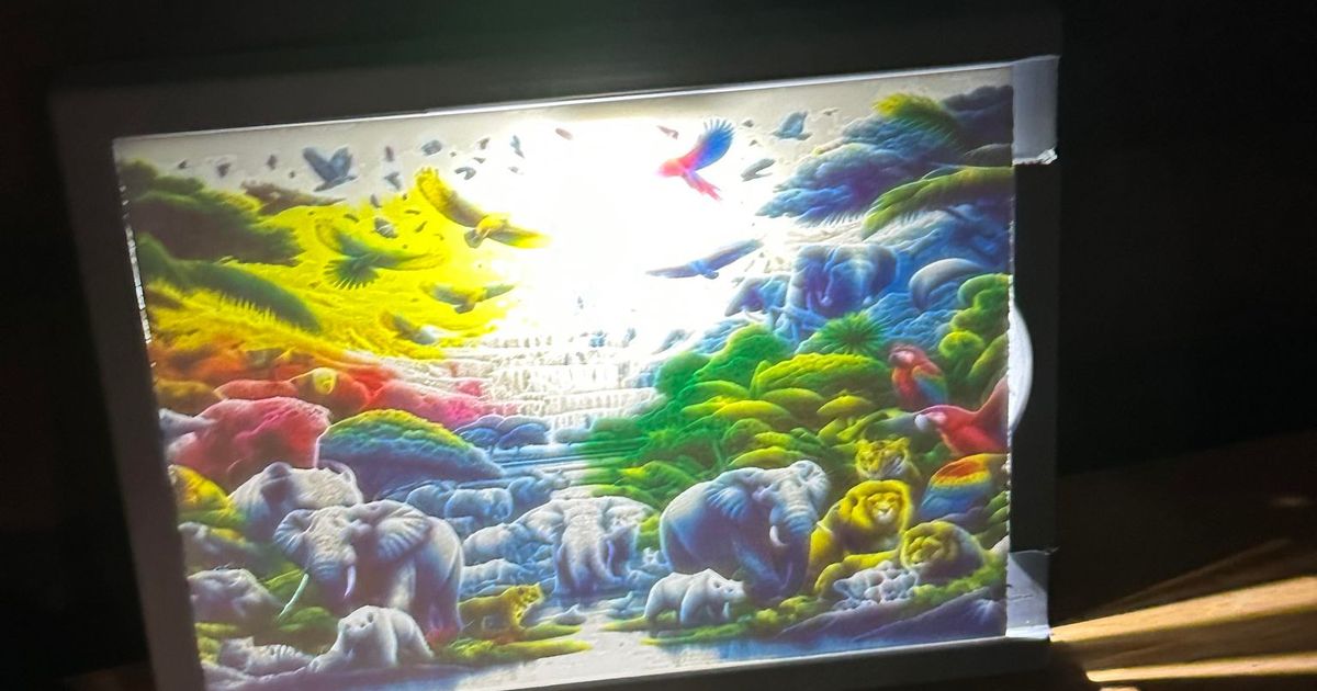 Rainforest Wildlife Lithophane by Nathan Chupp | Download free STL ...