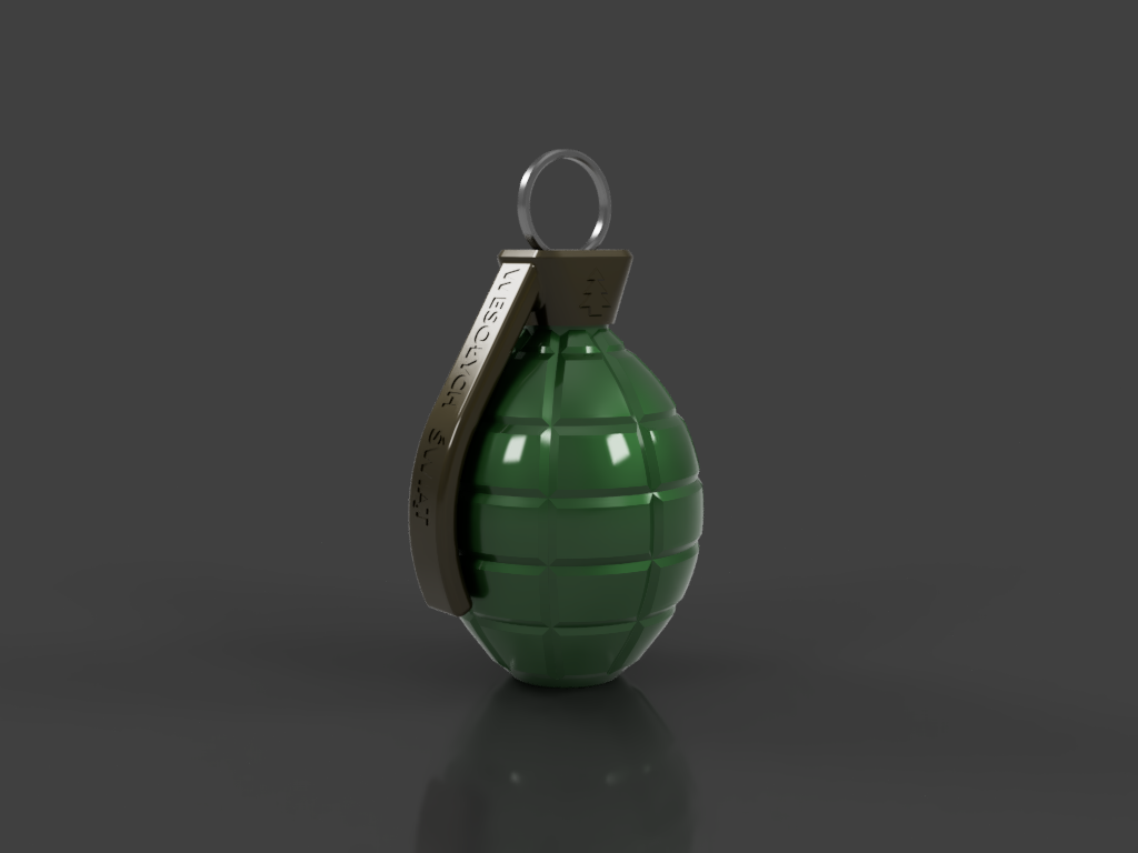 Hand Grenade Christmas Ornament (vase mode) by Tomek | Download free ...