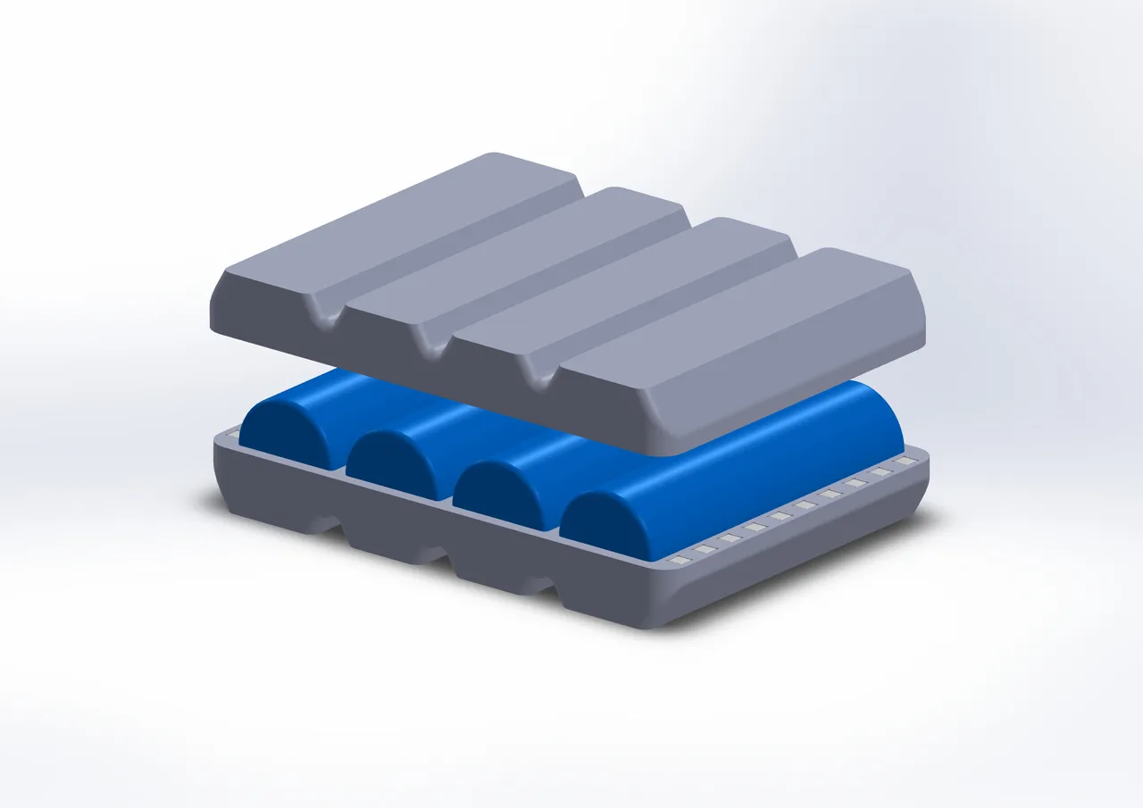 Magnetic 4 Cavity 21700 Case by Elian | Download free STL model ...