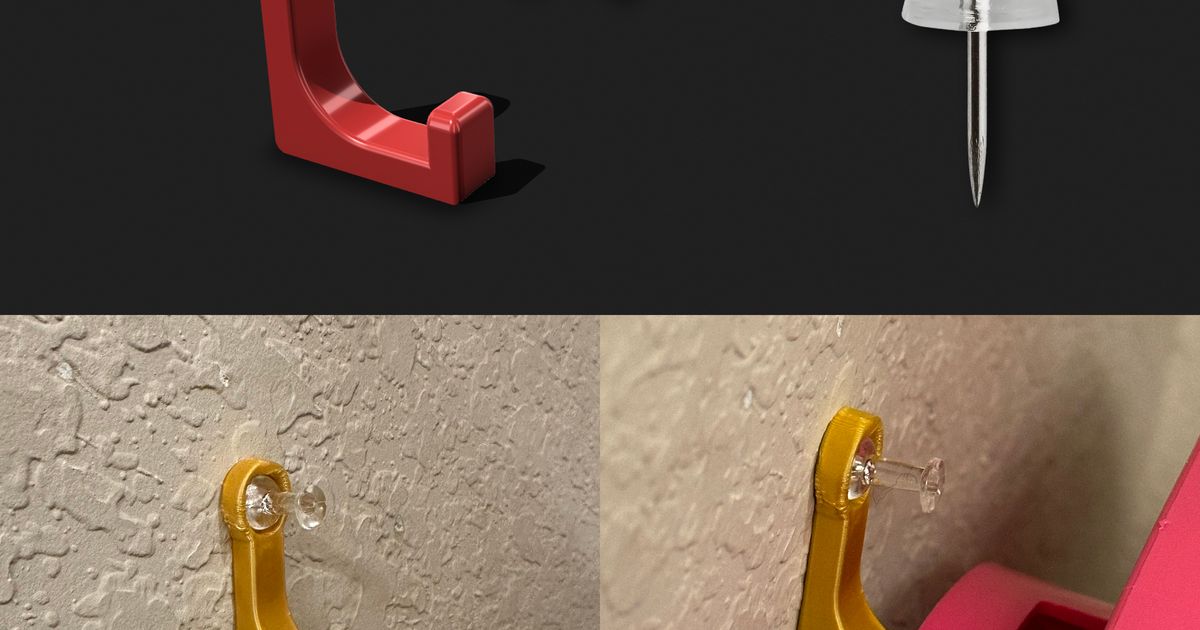 DL Hook | Design to be compatible with push pins | Easy to use by ...