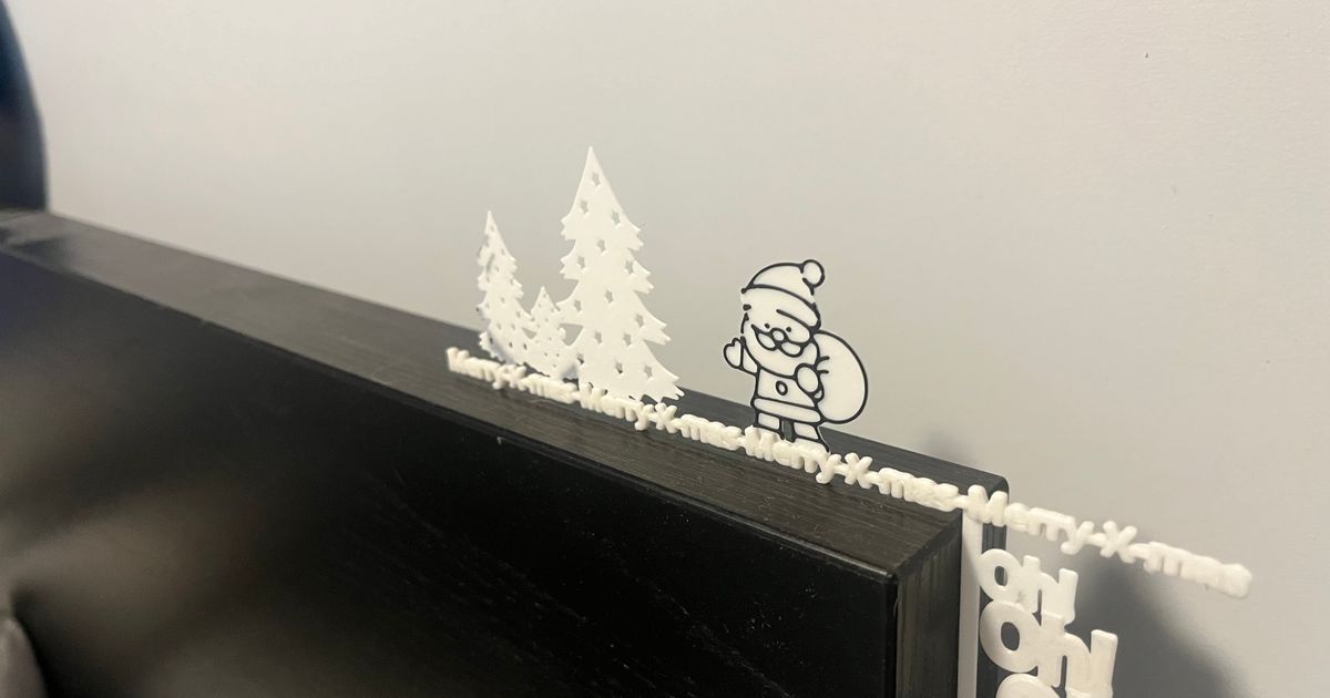 Christmas Sign Bed side/Door Corner by Freakybo | Download free STL ...