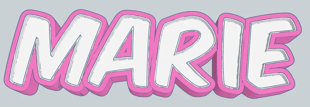 MARIE LED- Namenslampe (Name lamp) by T-D3SIGN | Download free STL ...