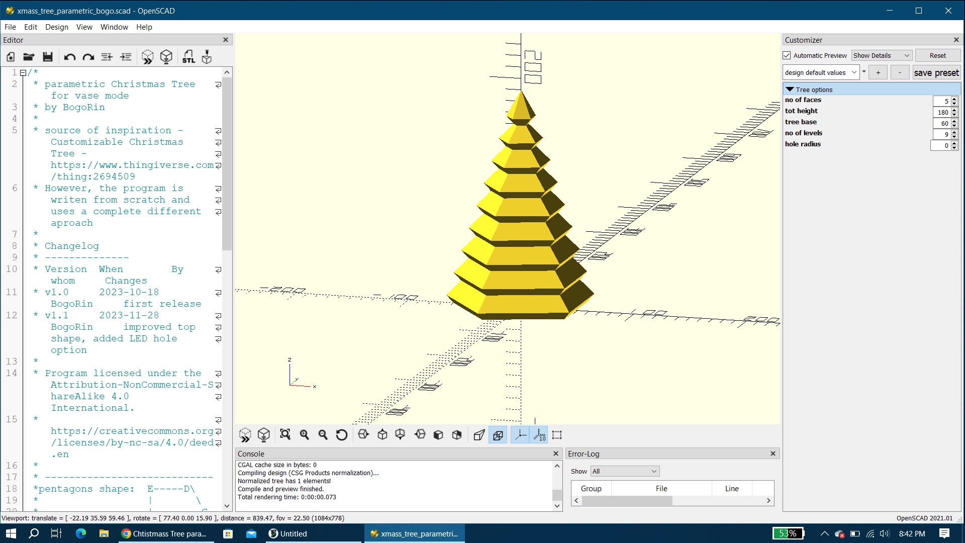 Chtistmass Tree parametric by BogoRin | Download free STL model ...