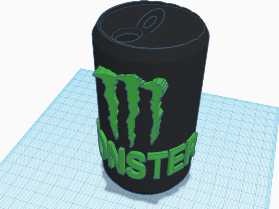 monster can by Lvkgamer6307 | Download free STL model | Printables.com