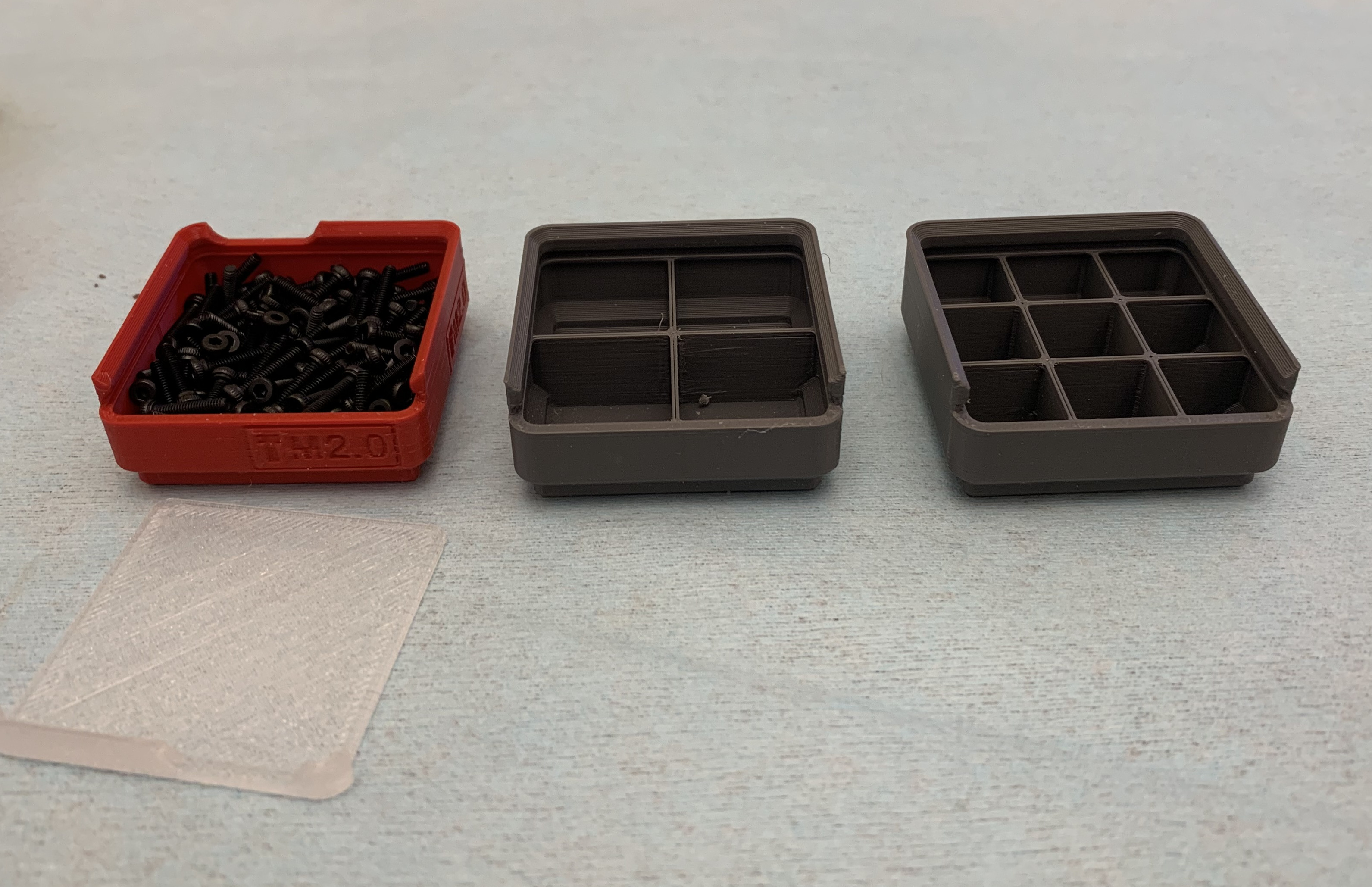 Gridfinity 1 X 1 X 2 And 1 X 1 X 3 Inserts With Cover Divided In