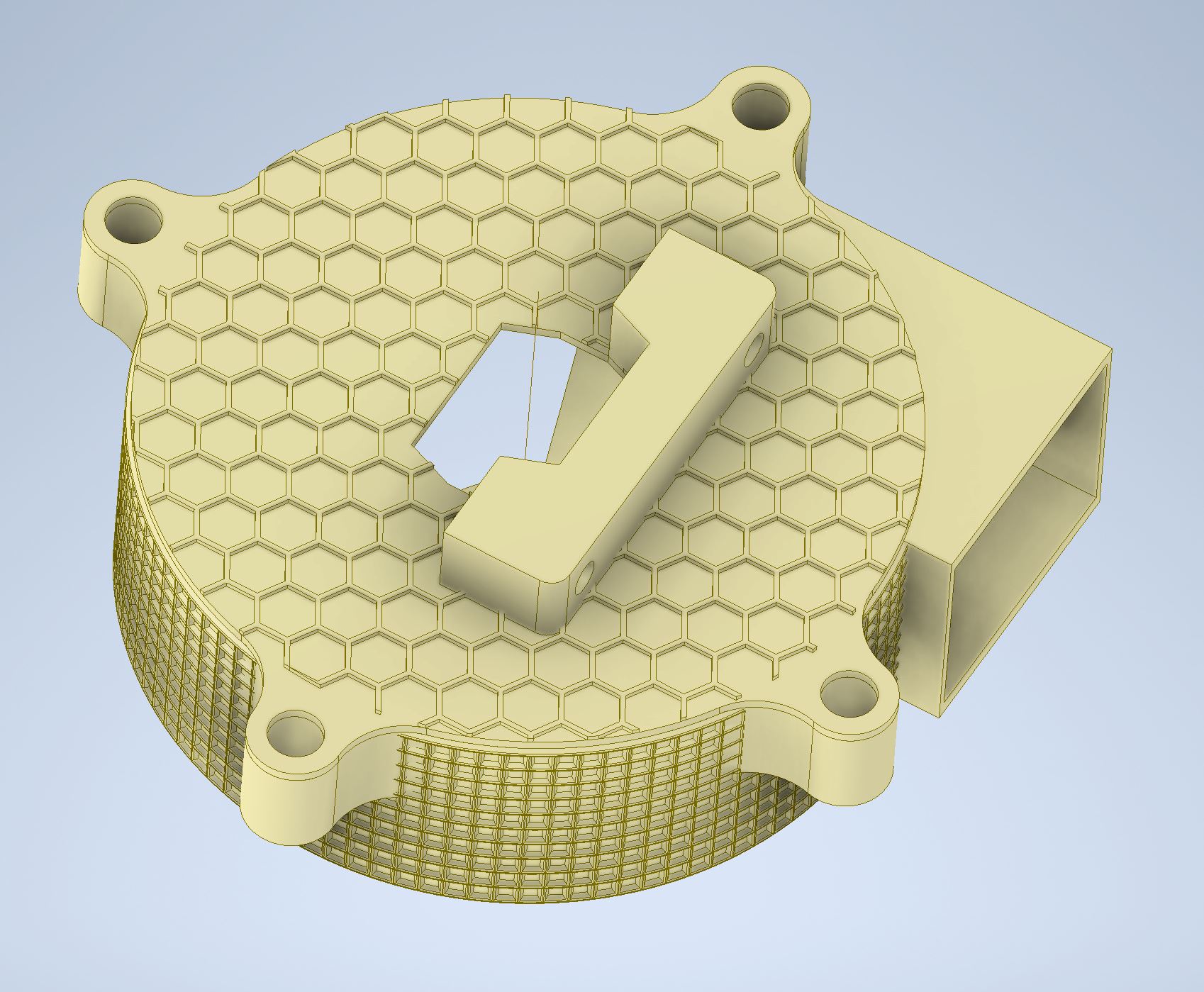 Radial fan with fan casing for small DC Motors (6-12V) Version II by ...