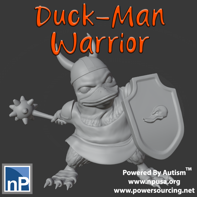 Fantasy Duck-Man Warrior by np-dev | Download free STL model ...