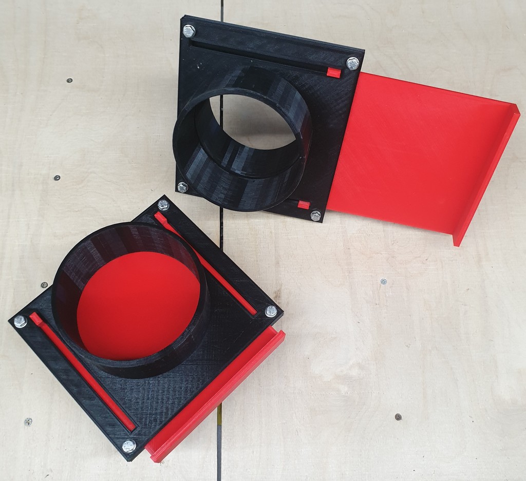 Blastgate 100mm / Absperrschieber 100mm by Heinzelmaennchen Werkstatt | Download free STL model ...
