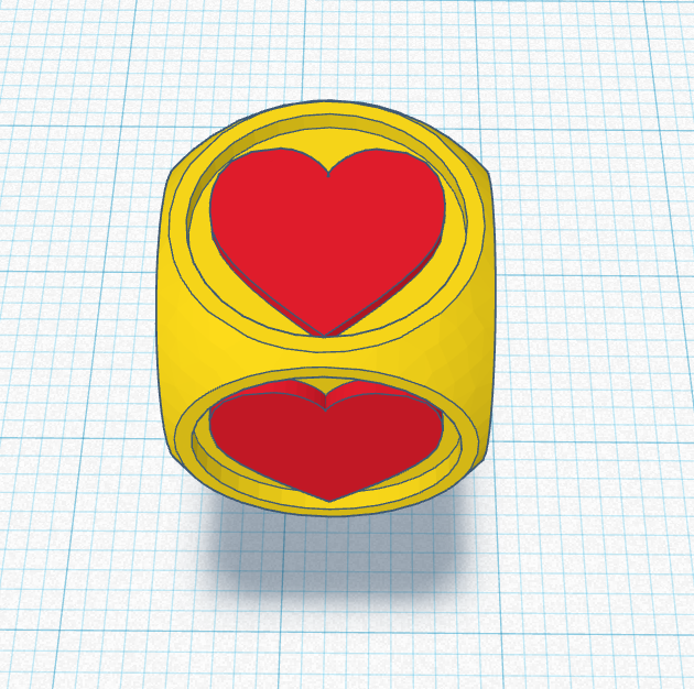 Heart dice charm by Sot Kon | Download free STL model | Printables.com